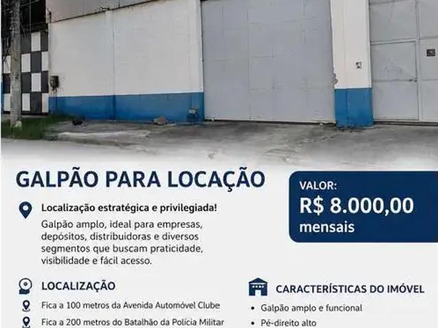 Galpão / Depósito para Locação em São João de Meriti/RJ Vilar dos Teles