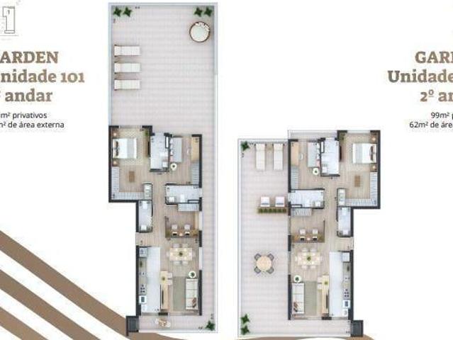 GARDEN SUSPENSO NO CABRAL 282,26 M² AREA TOTAL R$ 1.230.000