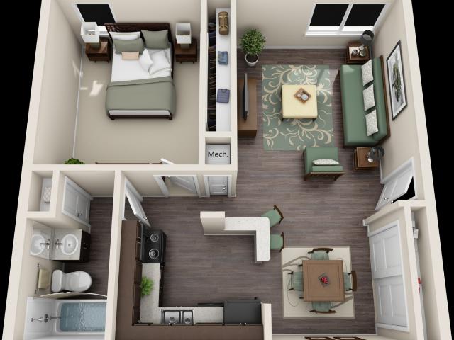 Garden Pointe Apartments 1 Bedroom Apartment for Rent at 5005 Lily Ln, Indianapolis, IN 46254 Snacks Guion Creek