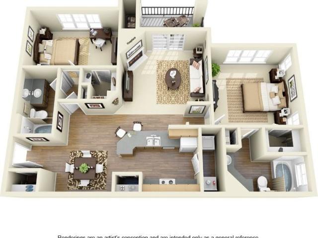 Gates de Provence Apartments 2 Bedroom Apartment for Rent at 3613 Frankford Rd, Dallas, TX 75287