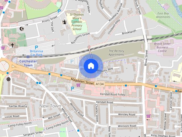 George Williams Way, Town Centre