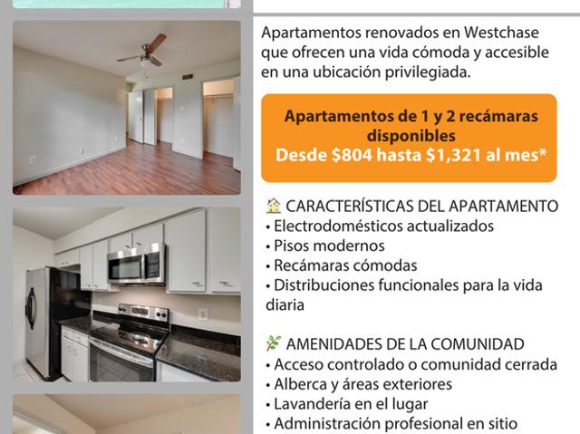 Gia @ Westchase 2 Bedroom Apartment for Rent at 10010 Westpark Dr, Houston, TX 77042 Westchase