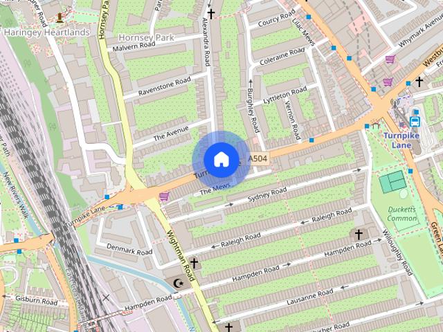 Good size prime location ONE double bedroom GROUND floor flat near West Green and Harringay Stations