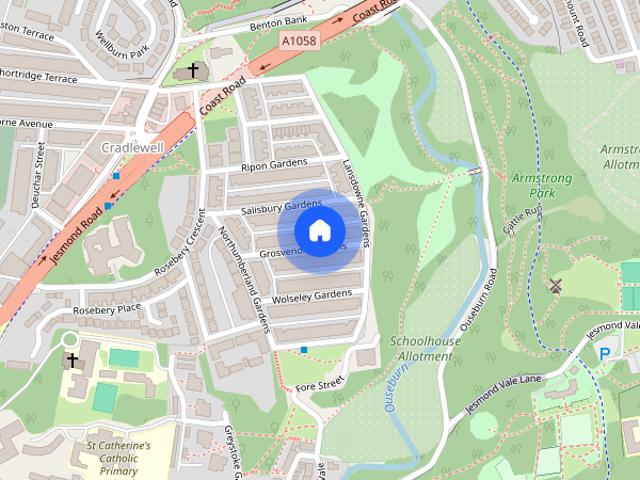 Grosvenor Gardens, Jesmond Vale, Newcastle upon Tyne