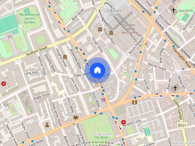 Grays Inn Road, Bloomsbury / Kings Cross WC1X