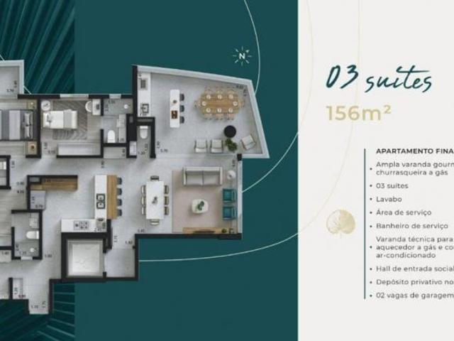 GRANDIS OPORTUNIDADE PLANTA DE 156M2 SENDO 3 SUITES E 3 VAGAS COM VISTA PANORAMICA PARA MAR