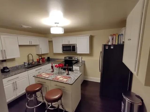 Great neighborhood, dark brown hardwood floors, jack&Jill marble sinks in the bathroom, 4 base molding and crown molding throughout the ceiling.