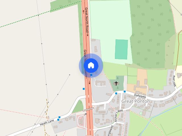 Great North Road, Great Ponton, GRANTHAM