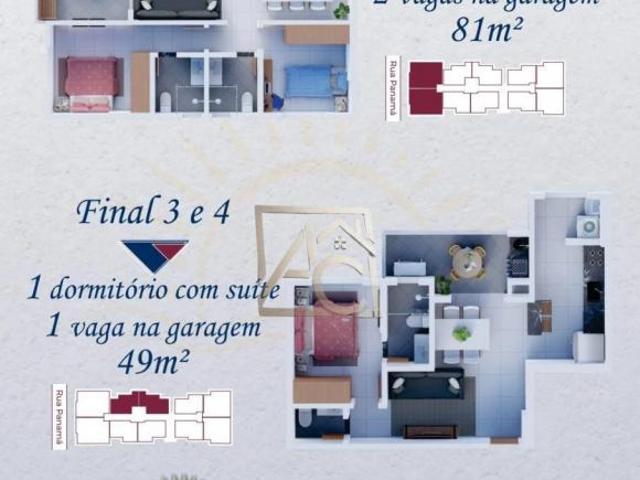 guilhermina 1 e 2 dorms c/ varanda gourmet – lazer na cobertura