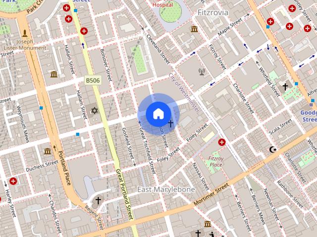 Hanson Street, Fitzrovia, London, W1W