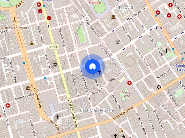 Hanson Street, Fitzrovia, London, W1W
