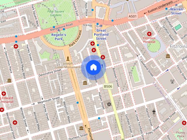 Hallam Street, Fitzrovia, London, W1W