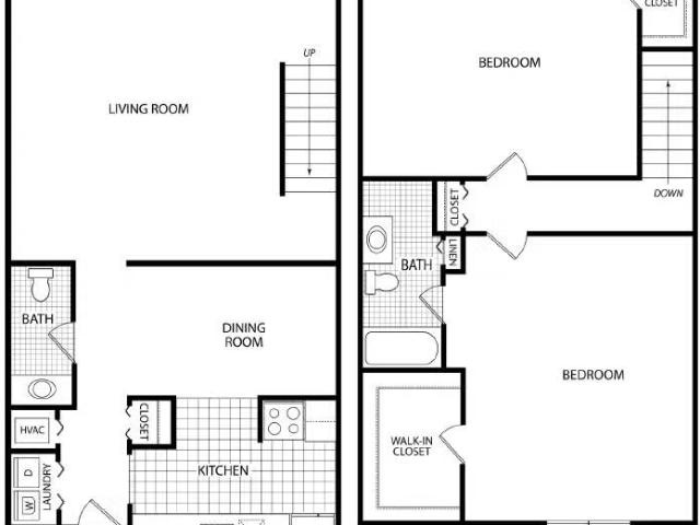 Hartford Commons 2 Bed 1.5 Bath WB 2B Townhome