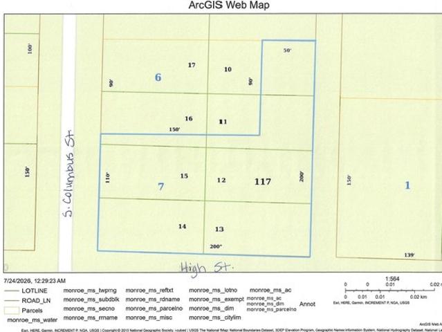 High and Columbus St, Aberdeen, MS 39730