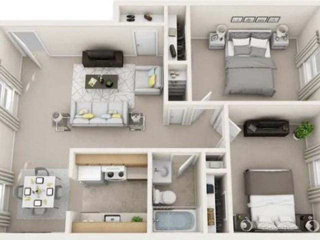 Highwater Flats 2 Bedroom Apartment for Rent at 17 Middlesex Rd, Newport News, VA 23606 Boulevard