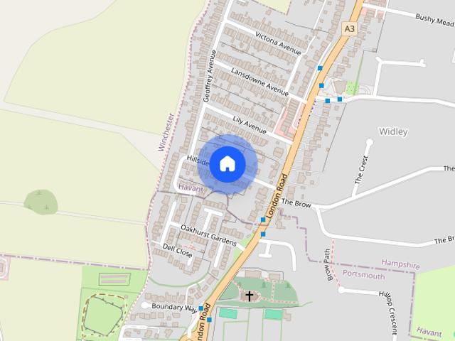 Hillside Avenue, Widley