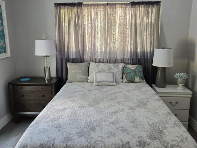 Home has 3 furnished bedrooms and 4 car driveway