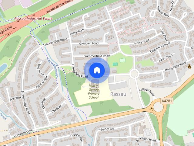 Honeyfield Road, Rassau