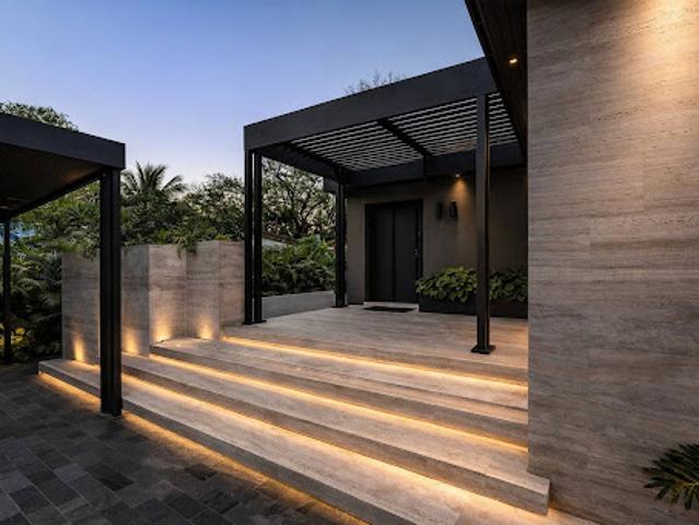 Contemporary house with garden