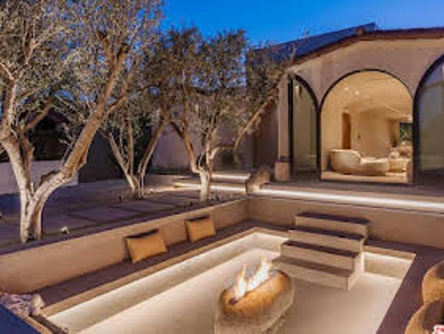 Contemporary house with pool and garden