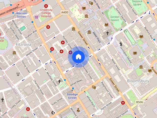 Huntley Street, Fitzrovia & Covent Garden