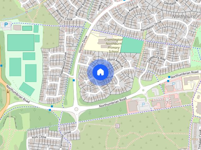 Ilford Avenue, Northburn Glade, Cramlington