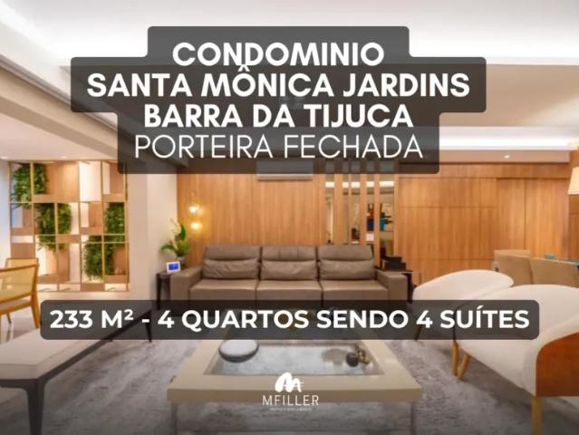 Imóvel para venda possui 233 metros quadrados com 4 quartos em Barra da Tijuca Rio de Janeiro RJ