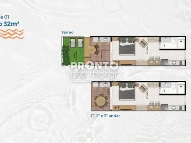 ImÃ³vel para venda possui 32 metros quadrados com 1 quarto em Praia dos Carneiros TamandarÃ PE