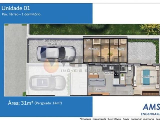 Imóvel novo 01 Dorm Pontal de Santa Marina