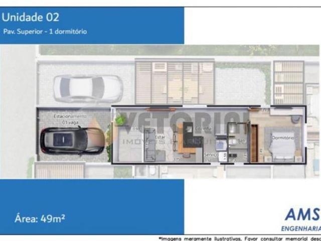 Imóvel novo 01 Dorm 47 m2 no Pontal de Santa Marina