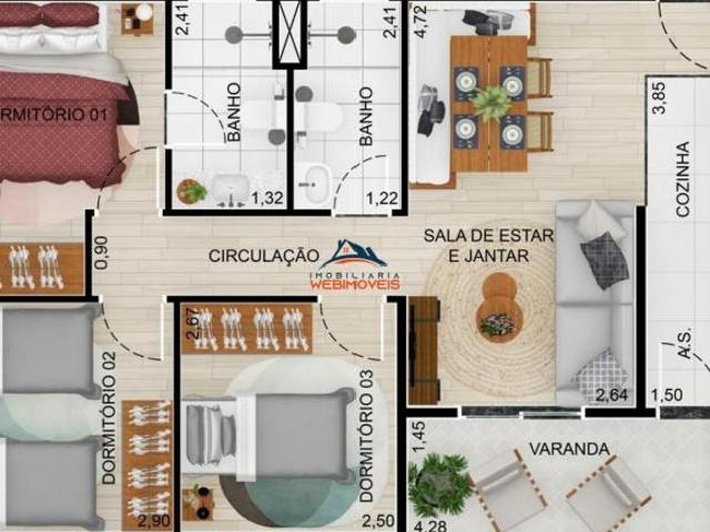Imperdível oportunidade: Apartamento à venda em Cotia SP, Jardim São Vicente, 3 quartos, 1 suíte, 2