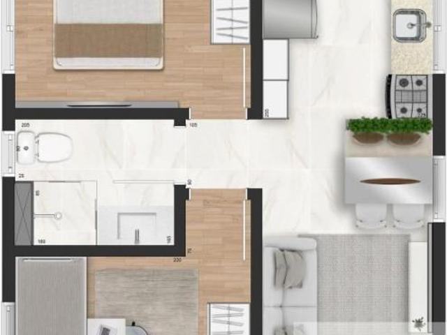 Imperdível oportunidade! Apartamento à venda em Porto Alegre RS, Parque Santa Fé: 2 quartos, 1 sala