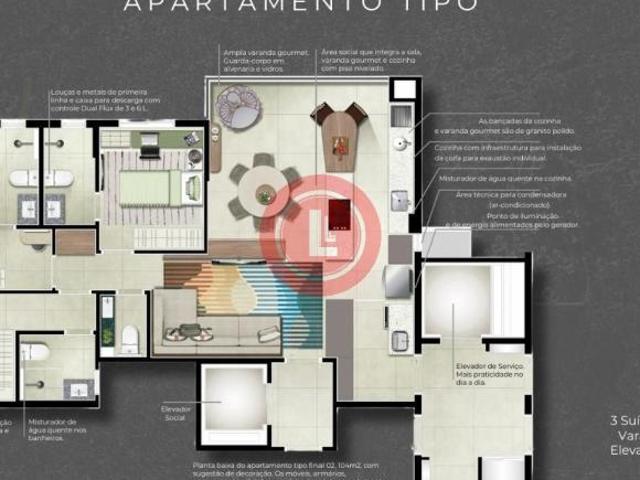 imperdível: lançamento de apartamento de luxo com 3 Quartos e 3 Suítes em Santo Antônio, São Caetano