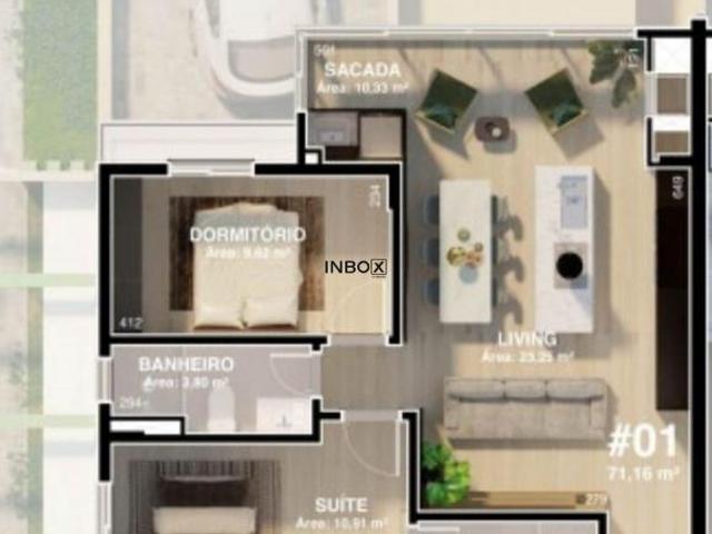 INBOX CIA IMOBILIARIA VENDE Apartamento de 02 quartos no bairro Borgo