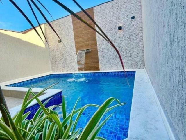 Itanhaém casa nova com piscina e acabamento Moderno e 2 quartos, 70 m² por R$ 389.900 Santa Terezi
