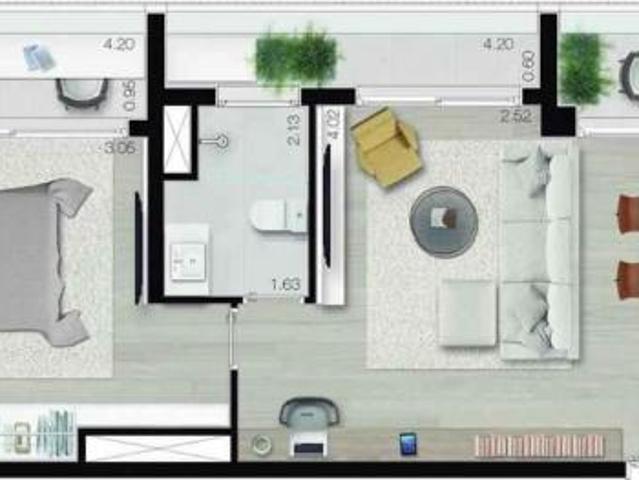J3042 Apartamento com 1 Quarto à venda, 120m² Cerqueira César