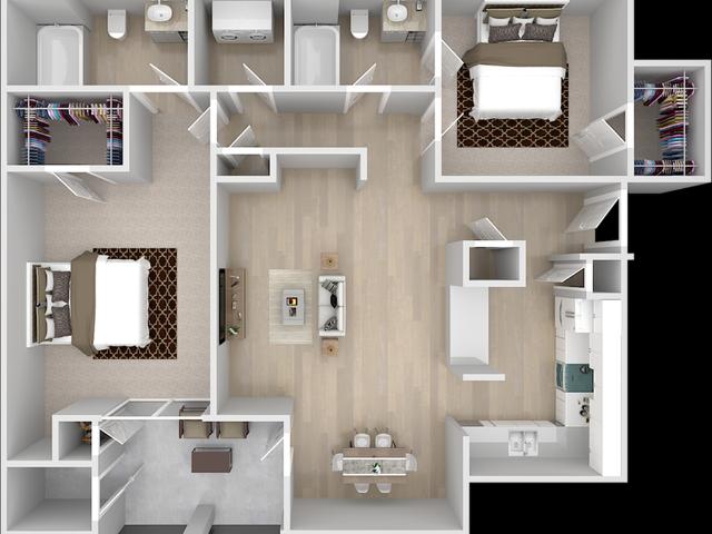 Jardin Gardens 1 Bedroom Apartment for Rent at 125 E Regena Ave, North Las Vegas, NV 89031