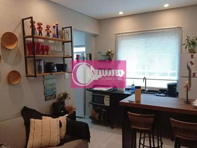 José Menino / Santos Apartamento com 1 dormitório, mobiliado, vista para o mar