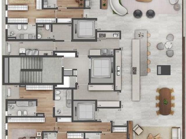 Junção com 5 suites / Ed. Astéri Vila Nova Conceição / Chaves agosto 2025