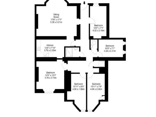 Just in! 2 BA 5 bedroom apartment for rent in 11 Cambridge Par.