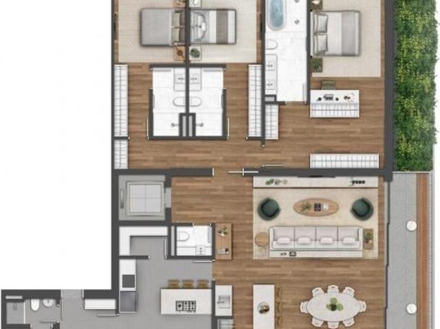 Kaá no Bigorrilho 227 m² De Área Útil 3 Suítes 3 Vagas
