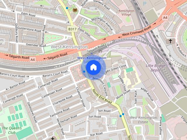 Kensington Hall Gardens, Beaumont Avenue, West Kensington, W14
