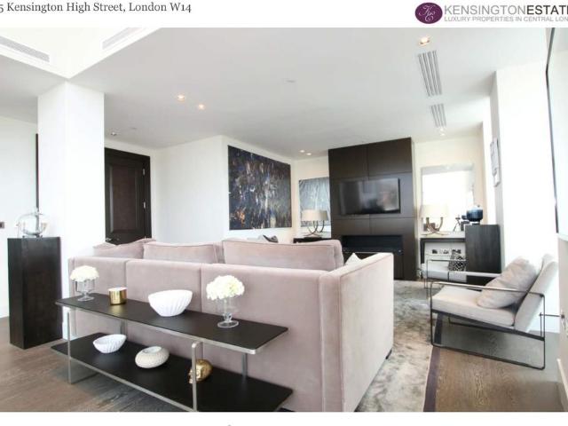 Kensington High Street, London W14 3 bed penthouse to rent £18,850 pcm £4,350 pw