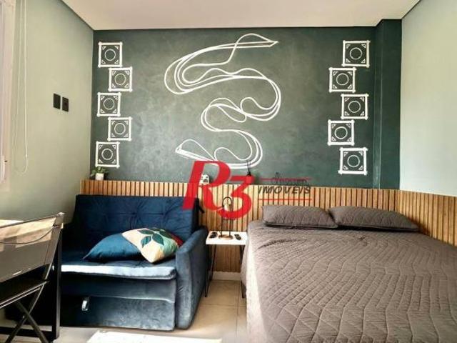 Kitnet com 1 dormitório à venda, 32 m² por R$ 335.000,00 Boqueirão Santos/SP