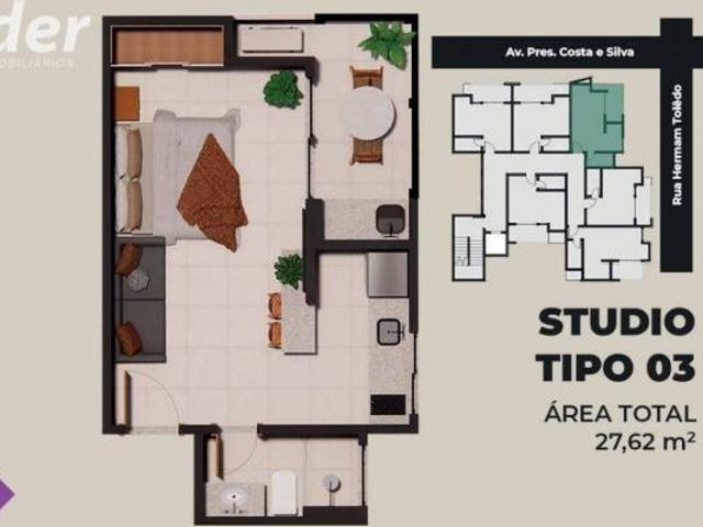 Kitnet e Studio para venda em São Pedro, Juiz de Fora