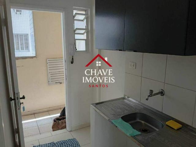 Kitnet em Gonzaga, Santos/SP de 40m² 1 quartos para locação R$ 2.200,00/mes
