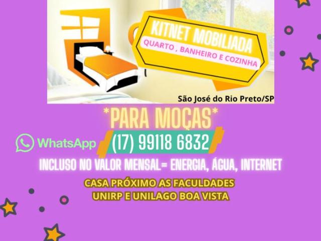 KITNeT Individual e Mobiliada para Moça