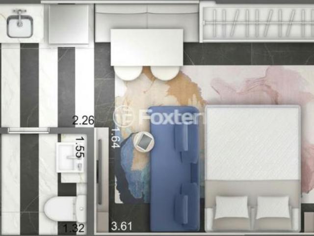 Kitnet / JK / Studio, 1 dormitórios, 25 m², em Menino Deus