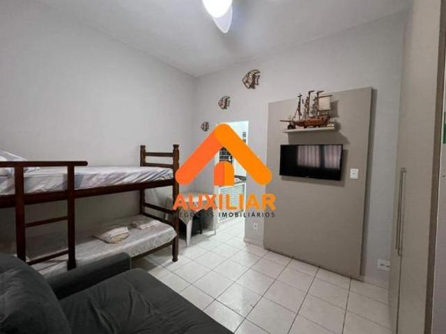 Kitnet Mobiliada Porteira Fechada – Térreo | Frente Mar | Aparecida – Santos
