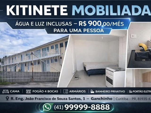 Kitnet / Stúdio para Locação em Curitiba/PR Ganchinho 1 Quartos